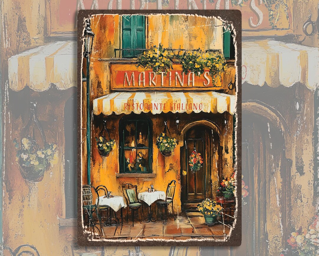 Italian Restaurant Personalized Sign Fun Wall Art Great Gift for Anyone ...