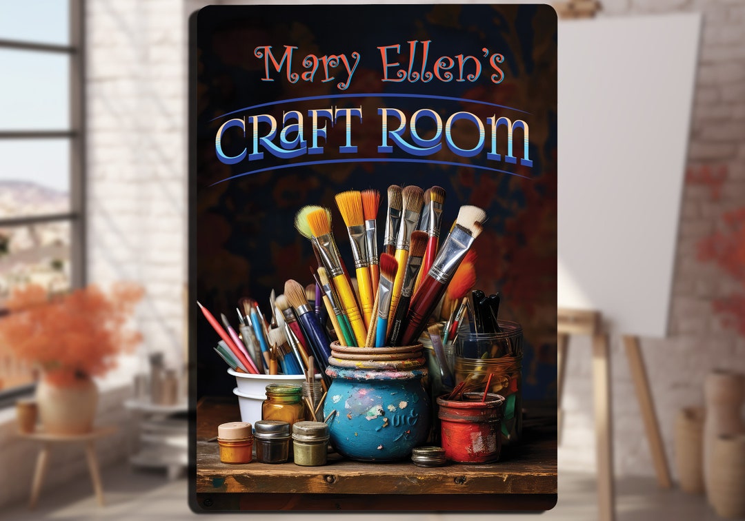 Craft Room Wall Art Sign. Personalized Metal Sign. Great Gift for ...