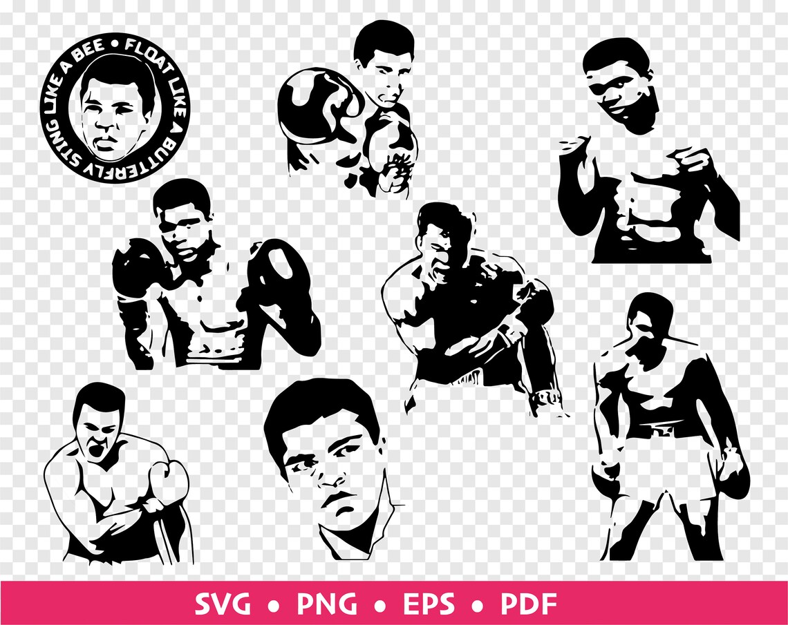 Muhammad Ali SVG set Muhammad Ali svg Muhammad Ali bundle | Etsy
