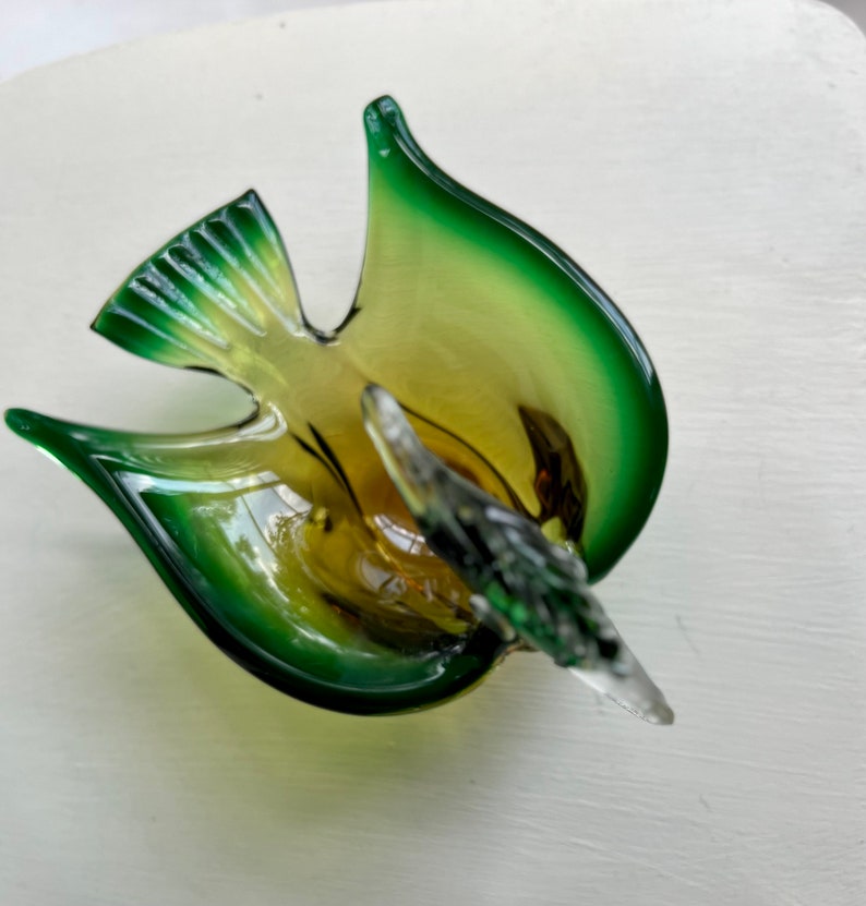 Vintage Murano Style Glass Bird Bowl, Venetian Art Glass, 6" - Etsy