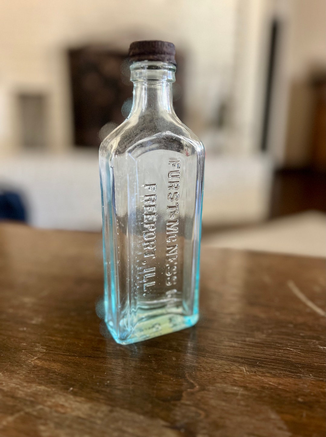 Antique 1910 Medicine Bottle Furst-mcness Co, Freeport IL, Green ...
