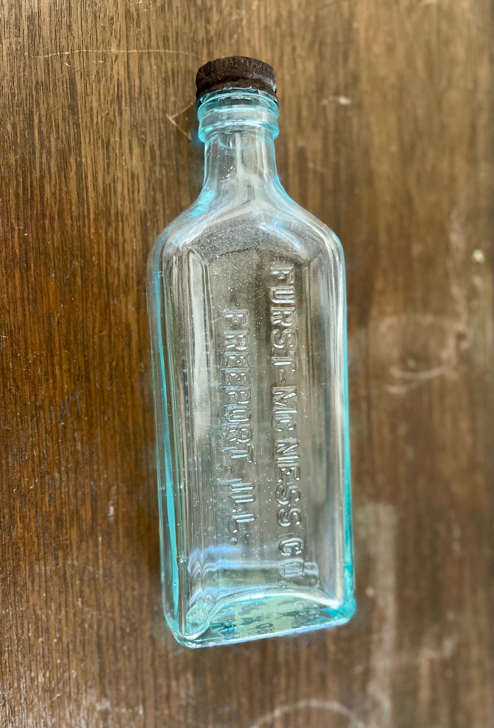 Antique 1910 Medicine Bottle Furst-mcness Co, Freeport IL, Green ...
