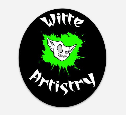 Witte Artistry Logo - Oval Vinyl Sticker - Etsy