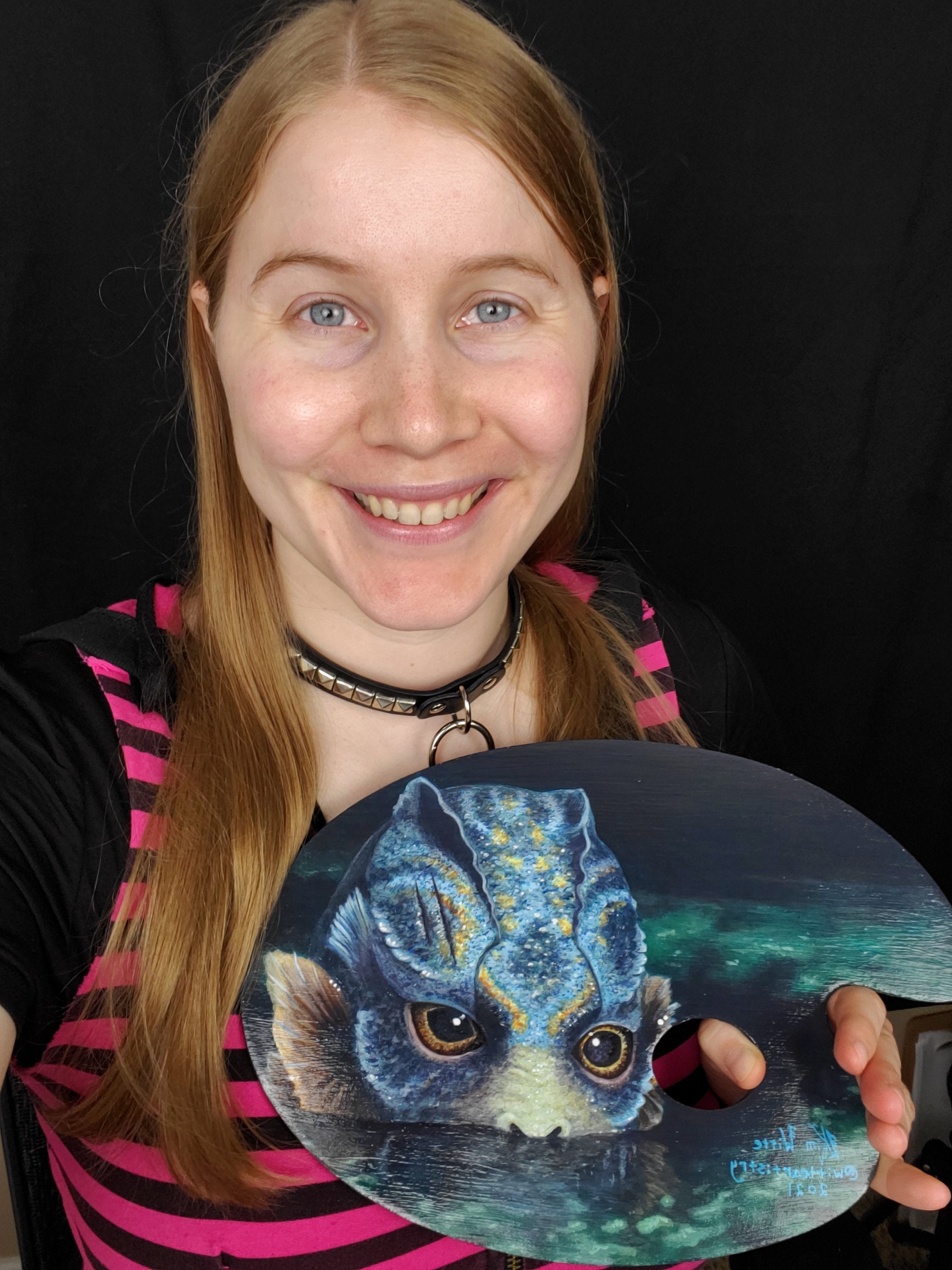 The Shape of Water Fish Man Witte Artistry Acrylic Palette Painting ...