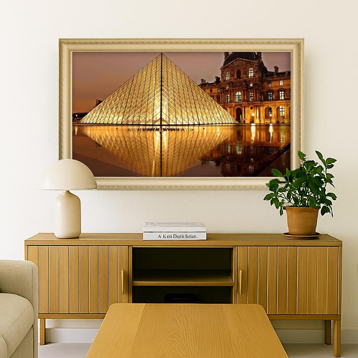 Custom TV Frame, Gold Gilded Striped TV Frame, Decorative Frame ...