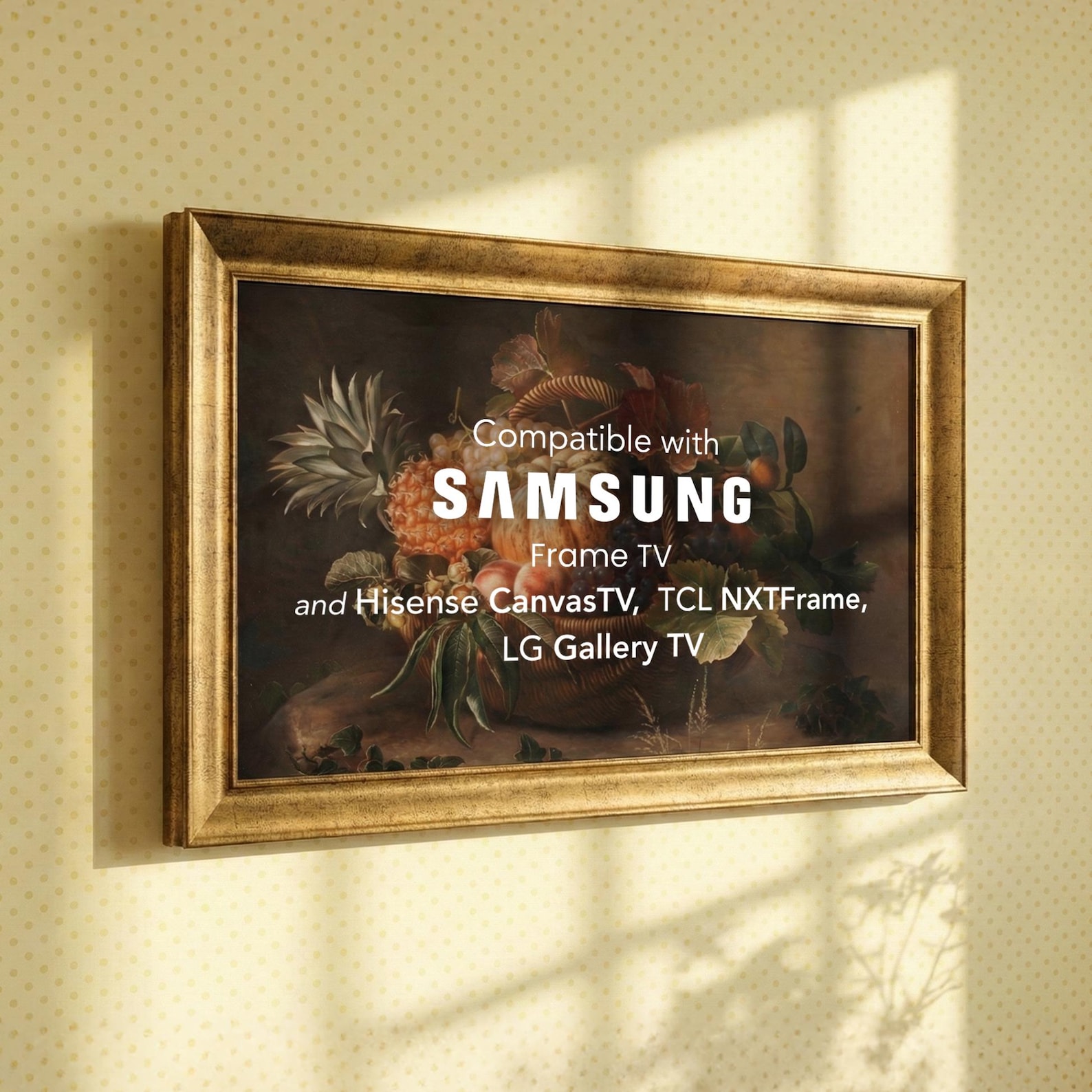 Custom TV Frame, Gold Gilded Striped TV Frame, Decorative Frame ...