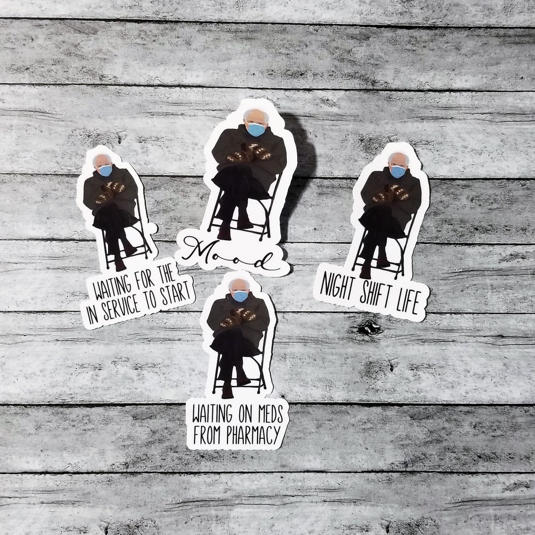Bernie Inauguration Mittens Stickers: Nursing & Healthcare Humor - Etsy