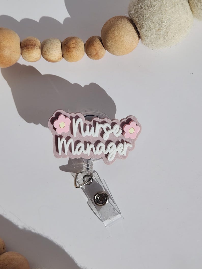 Nurse Manager Badge Reel | Acrylic ID Holder - Etsy