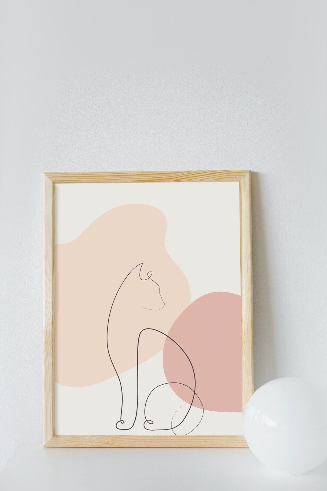 Abstract Cat DIGITAL DOWNLOAD, Cat Poster, Cat Line Art, Cat Printable ...