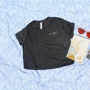 Cursive Maga T-shirt, Copped and Flowy Trump Rally Election Shirt, for ...