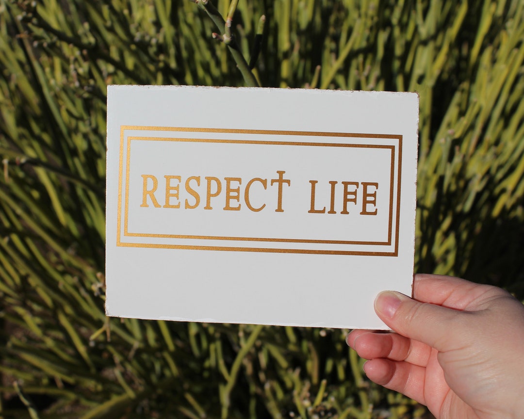 Respect Life Masculine Decal Bumper Sticker, Pro Life, Catholic ...