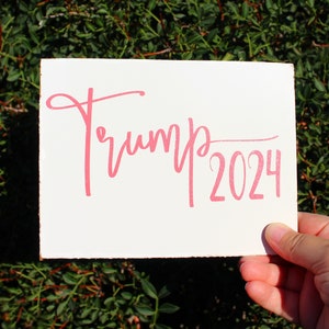 Trump 2024 Cursive Decal, Bumper Sticker, for Republican, Conservative ...