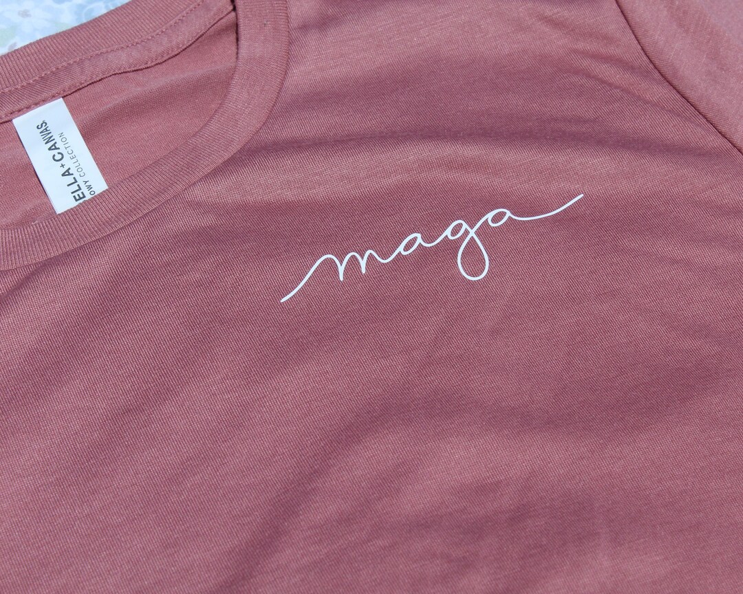 Cursive Maga T-shirt, Copped and Flowy Trump Rally Election Shirt, for ...