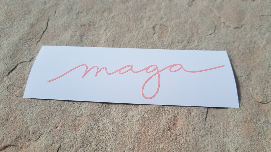 MAGA Cursive Decal - Etsy