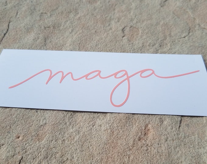 MAGA Cursive Decal - Etsy