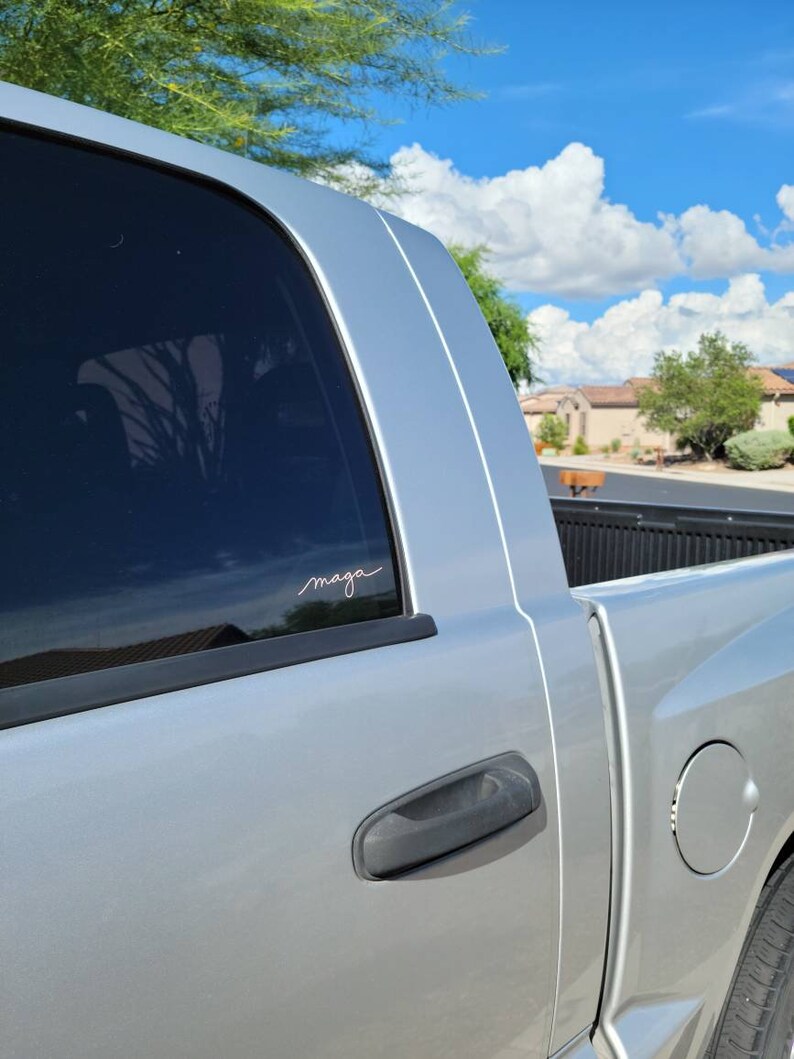 MAGA Cursive Decal - Etsy