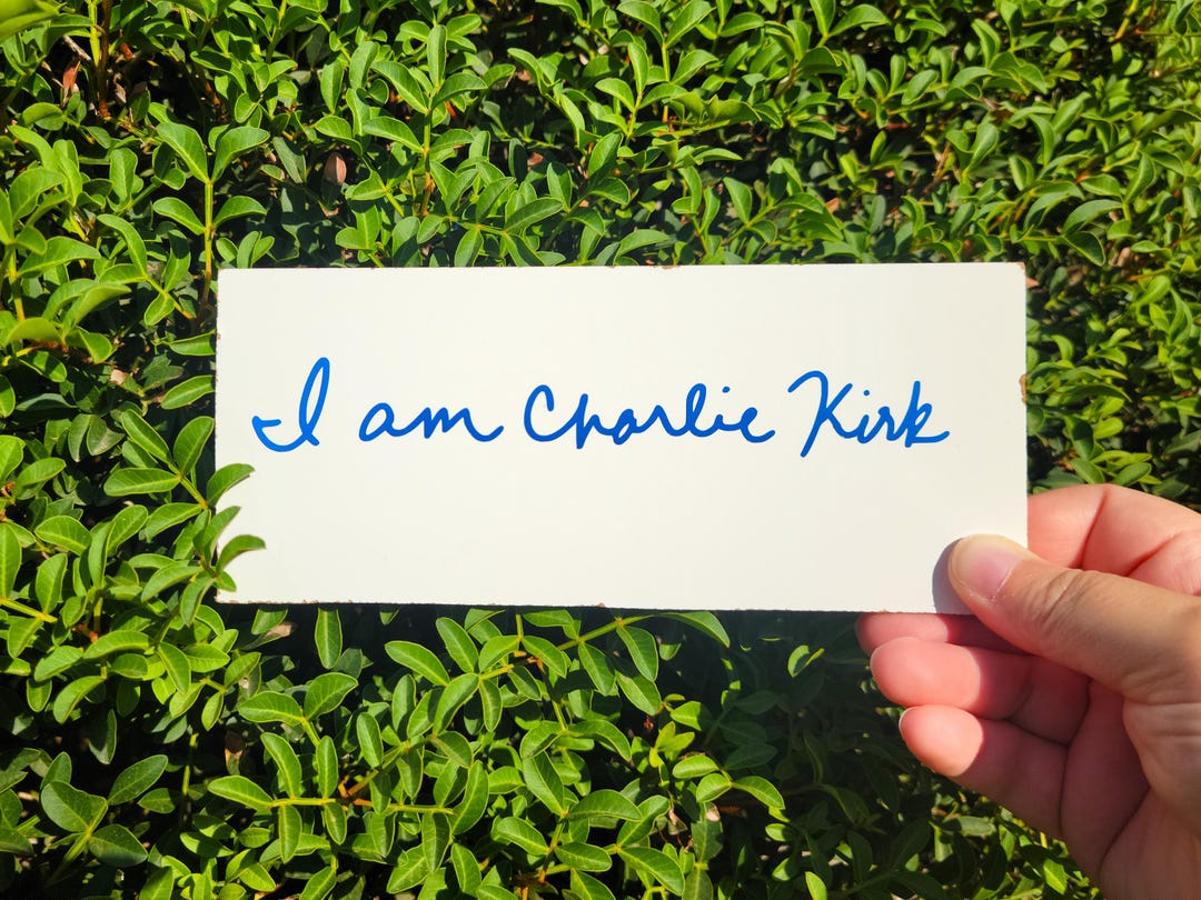 I Am Charlie Kirk Cursive Decal Bumper Sticker - Etsy