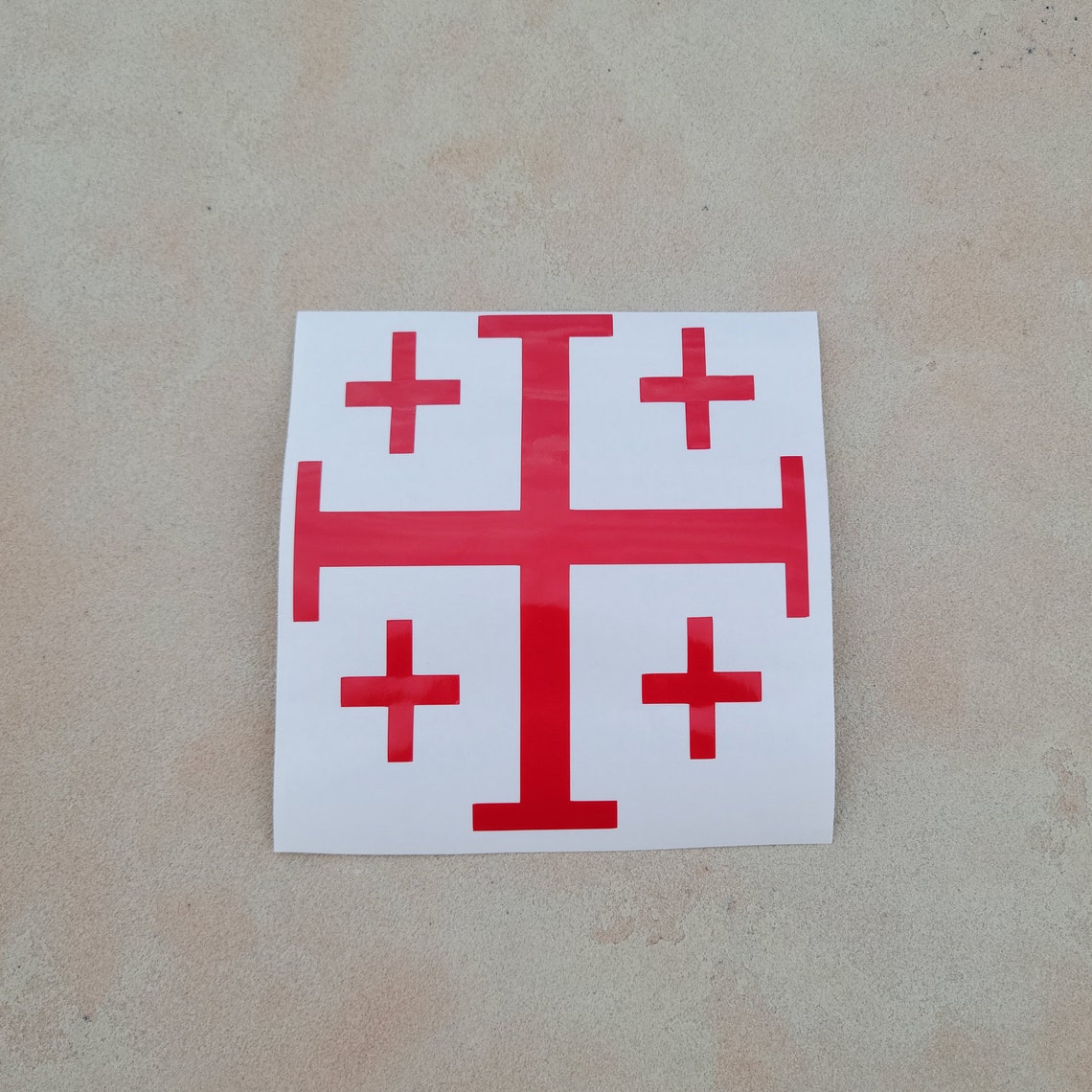 Jerusalem Cross Decal | Etsy