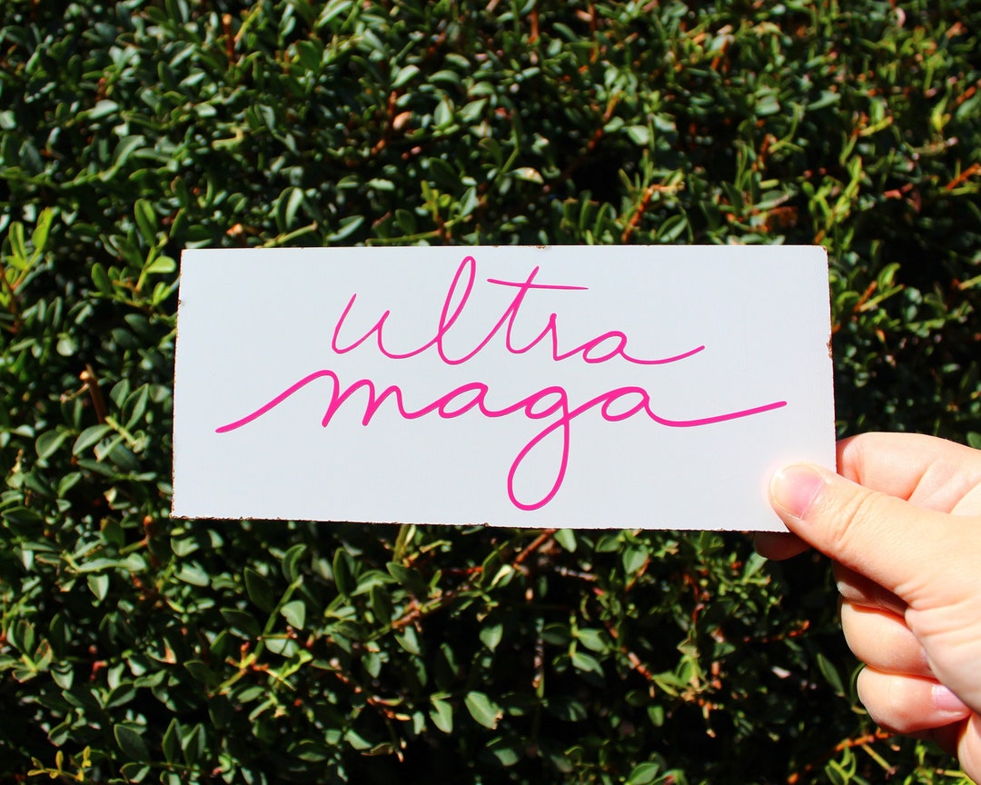 Ultra MAGA Cursive Decal for Trump, Republican, Conservative, Bumper ...