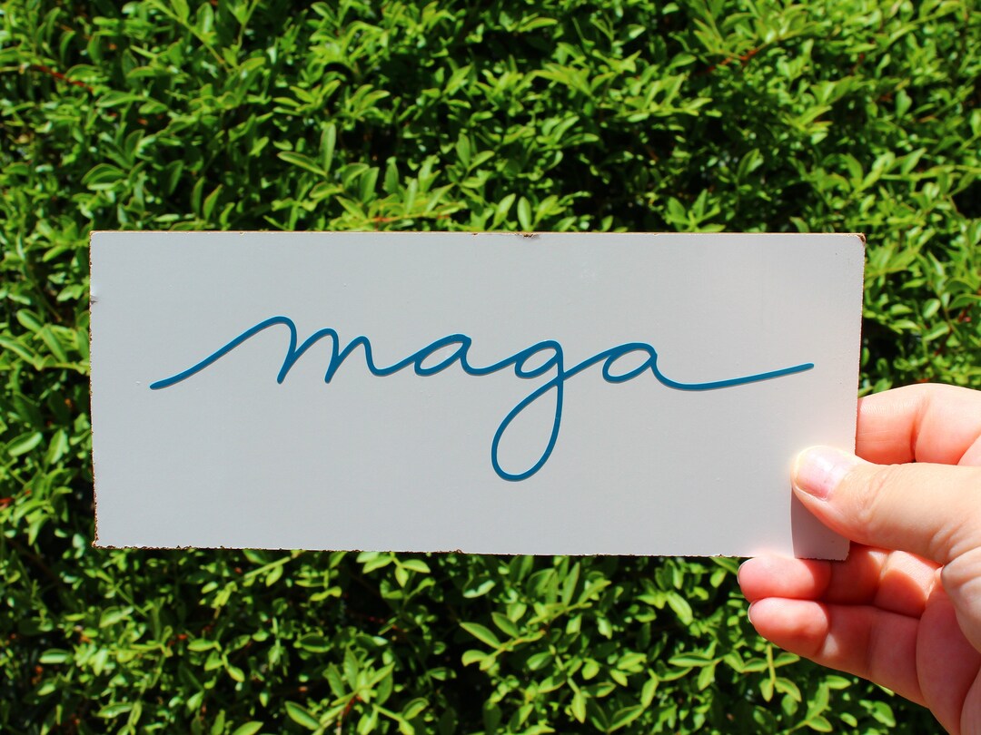 MAGA Cursive Decal, Bumper Sticker, Make America Great Again, Trump ...