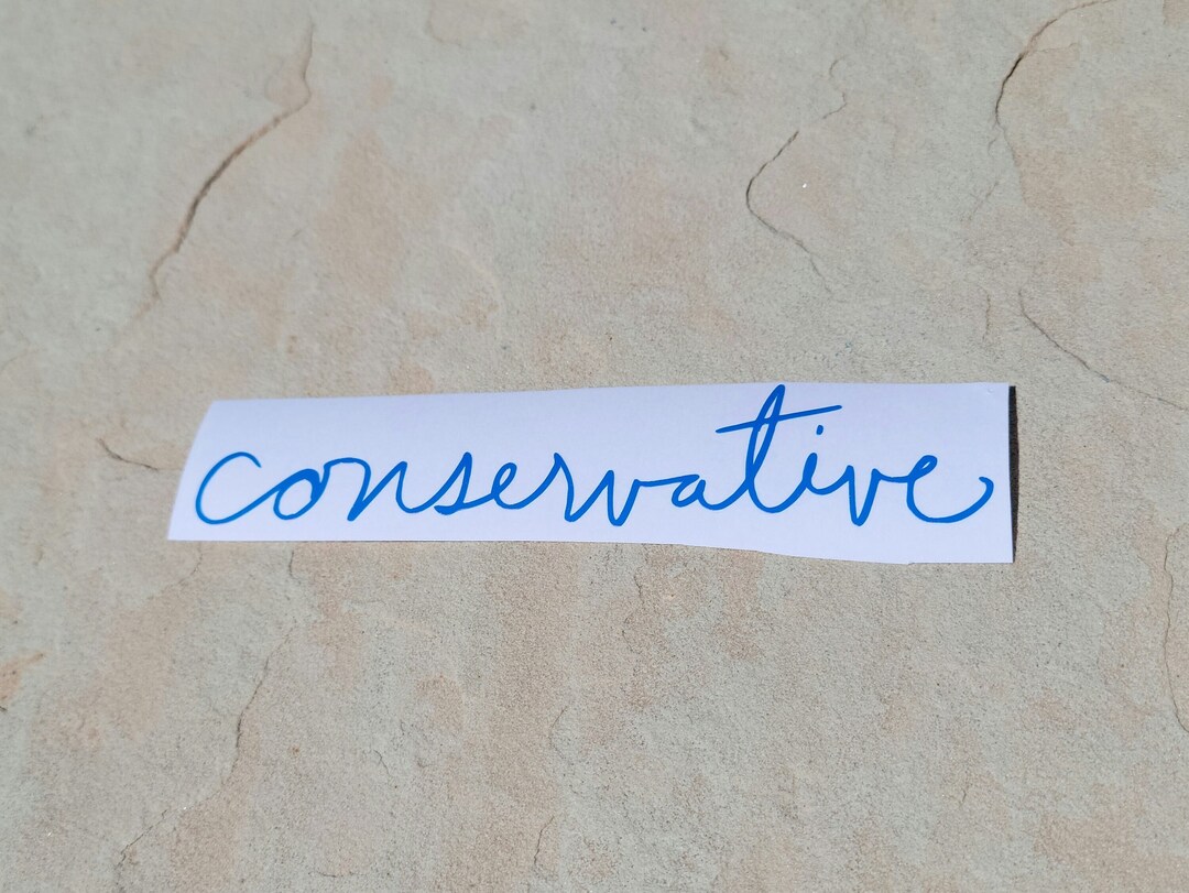 Conservative Cursive Decal, Bumper Sticker for Republican, Conservative ...