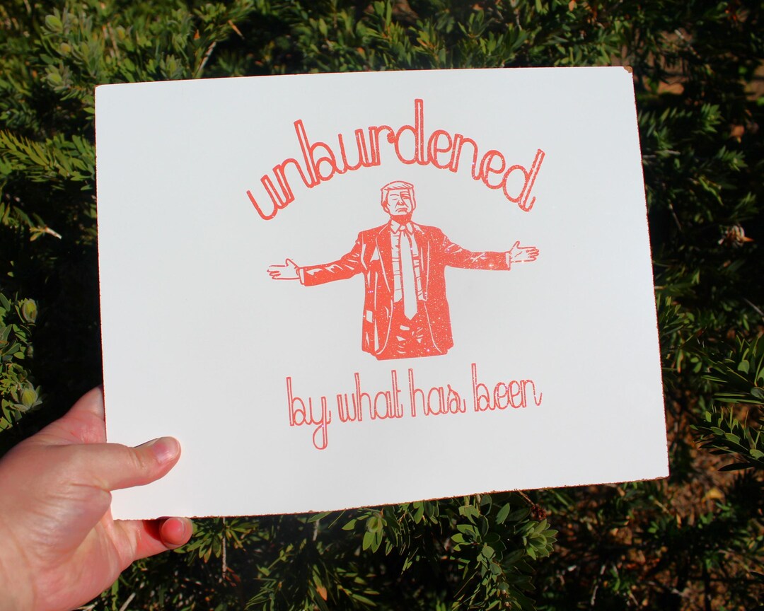 Trump Unburdened Cursive Decal Bumper Sticker, Trump 2024, Republican ...