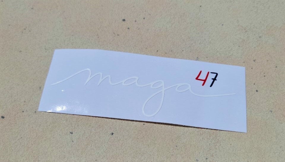 Maga 47 Cursive Decal | Etsy