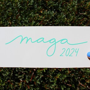 MAGA 2024 Cursive Decal for Trump Republican, Conservative, Bumper ...
