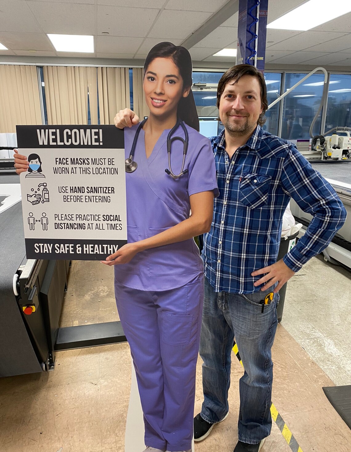 Custom Life Size Coroplast Cutout With Easel | Etsy Canada