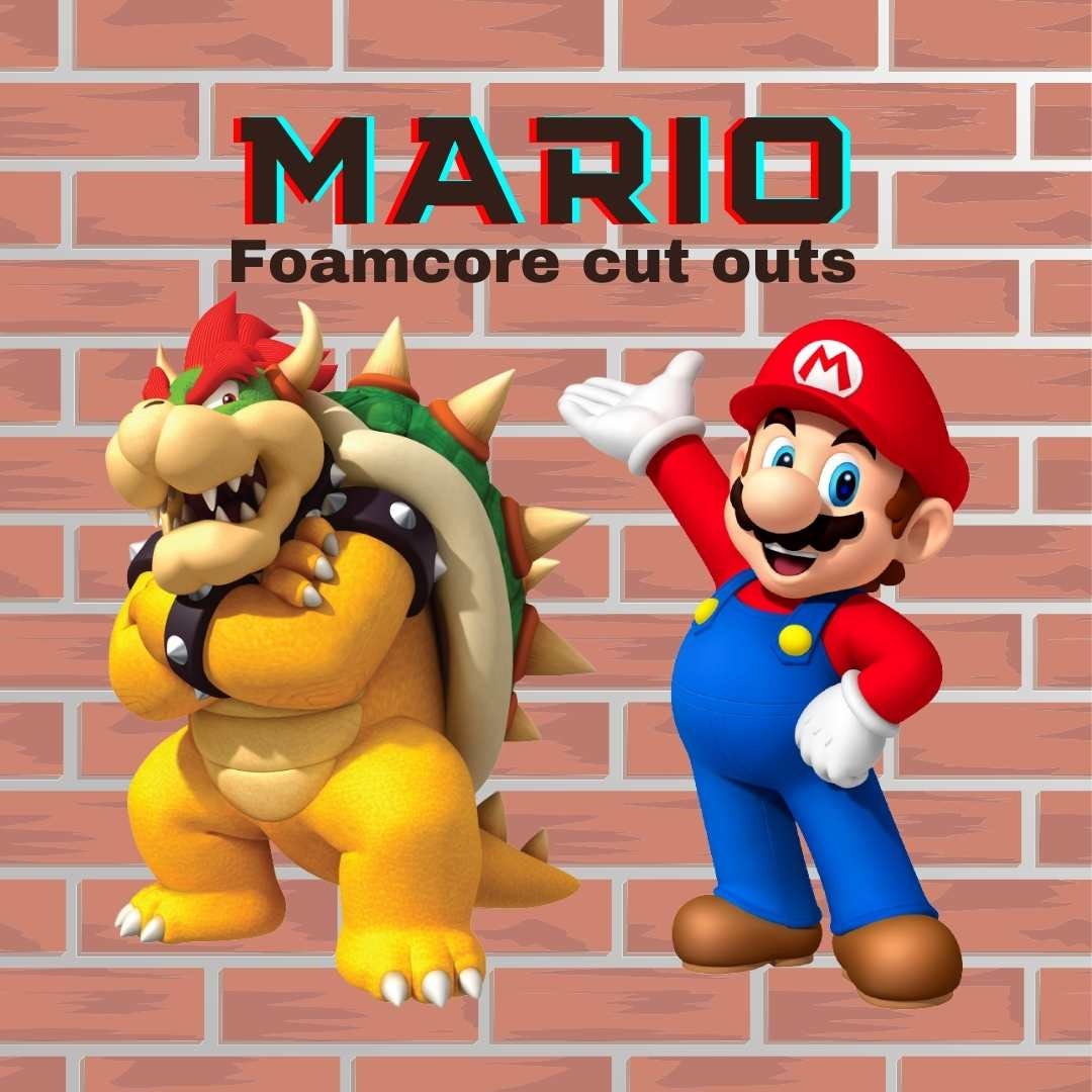 Mario & Bowser Cut Out, Party Decor - Etsy