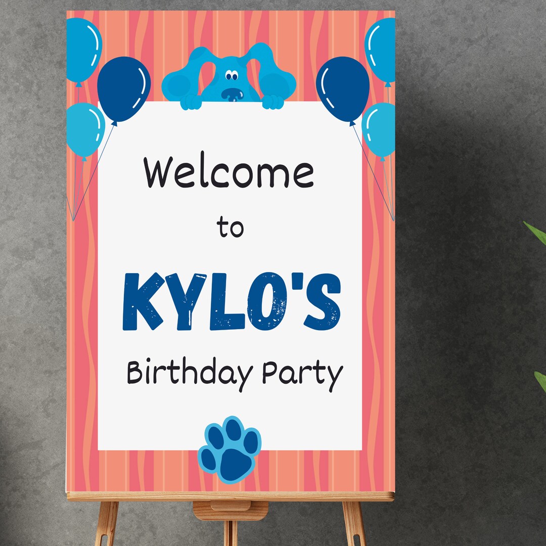 24" X 36" Blue's Clue's Themed Foamcore Welcome Sign, Party Signs - Etsy