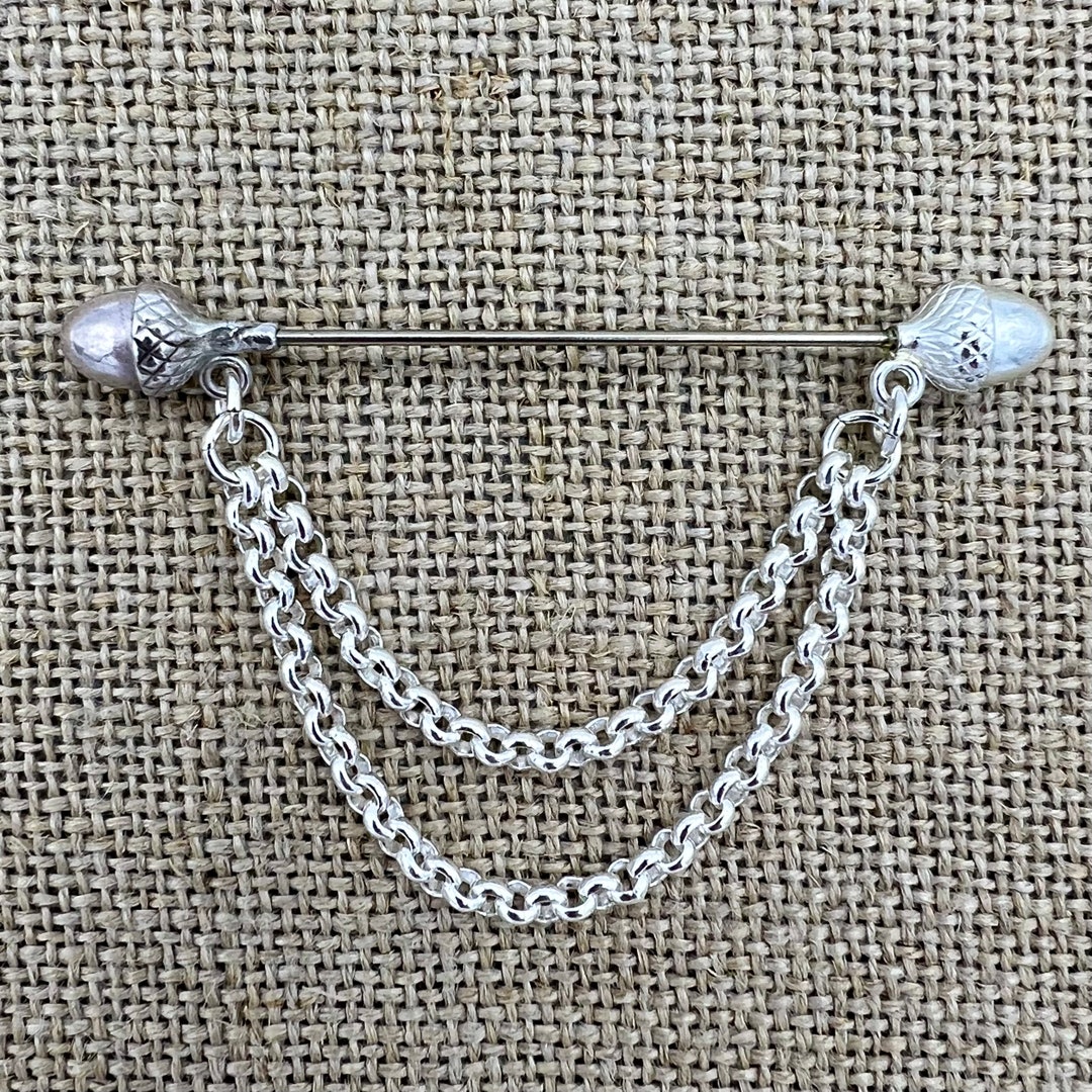Short Cloth Pin - Traditional Costume Pin - Acorn Pin - Apron Pin ...