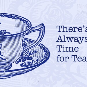 Charlotte, TIME FOR TEA | Vintage Kitchen Retro Printable Art | Instant ...