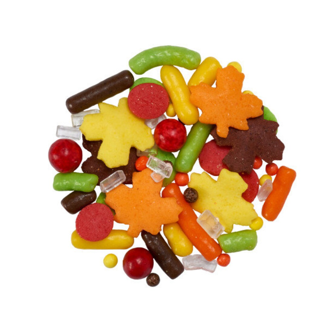 Fall Leaf Sprinkle Mix, Edible Fall Sprinkles, Autumn, Cake Decorations ...