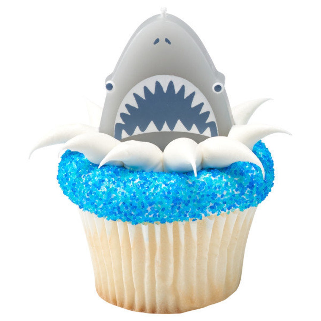 Shark Birthday Candle, Cake Topper, Ocean Themed - Etsy