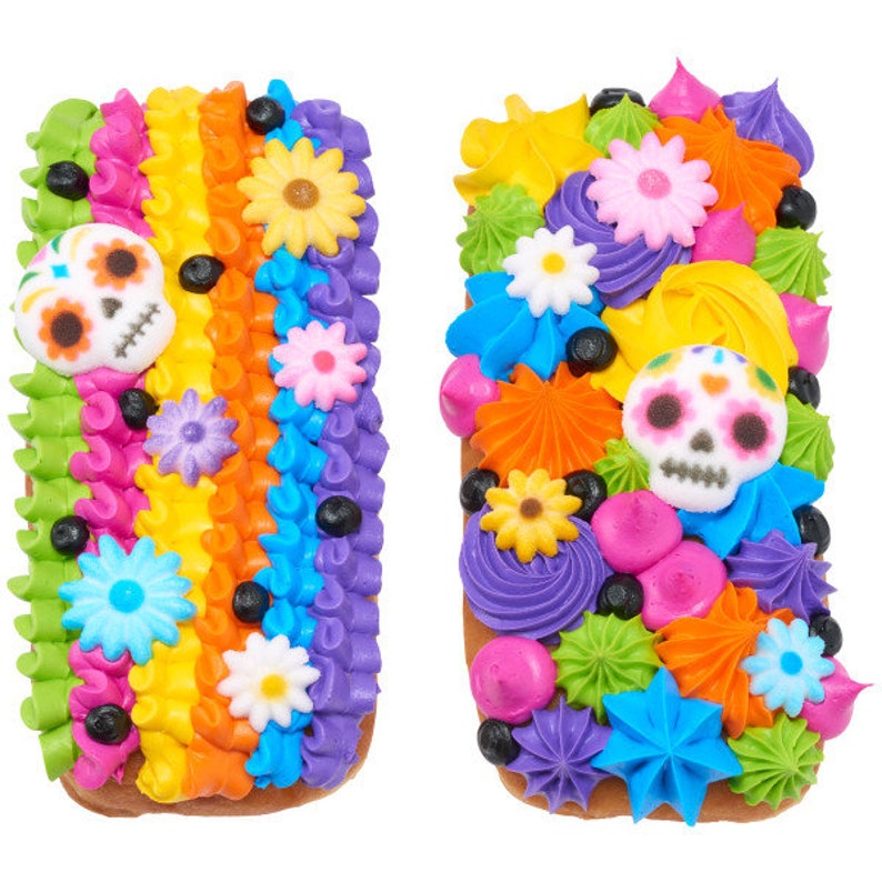 Edible Day of the Dead Sugar Layons, Cupcake Topper, Cake Decorations ...