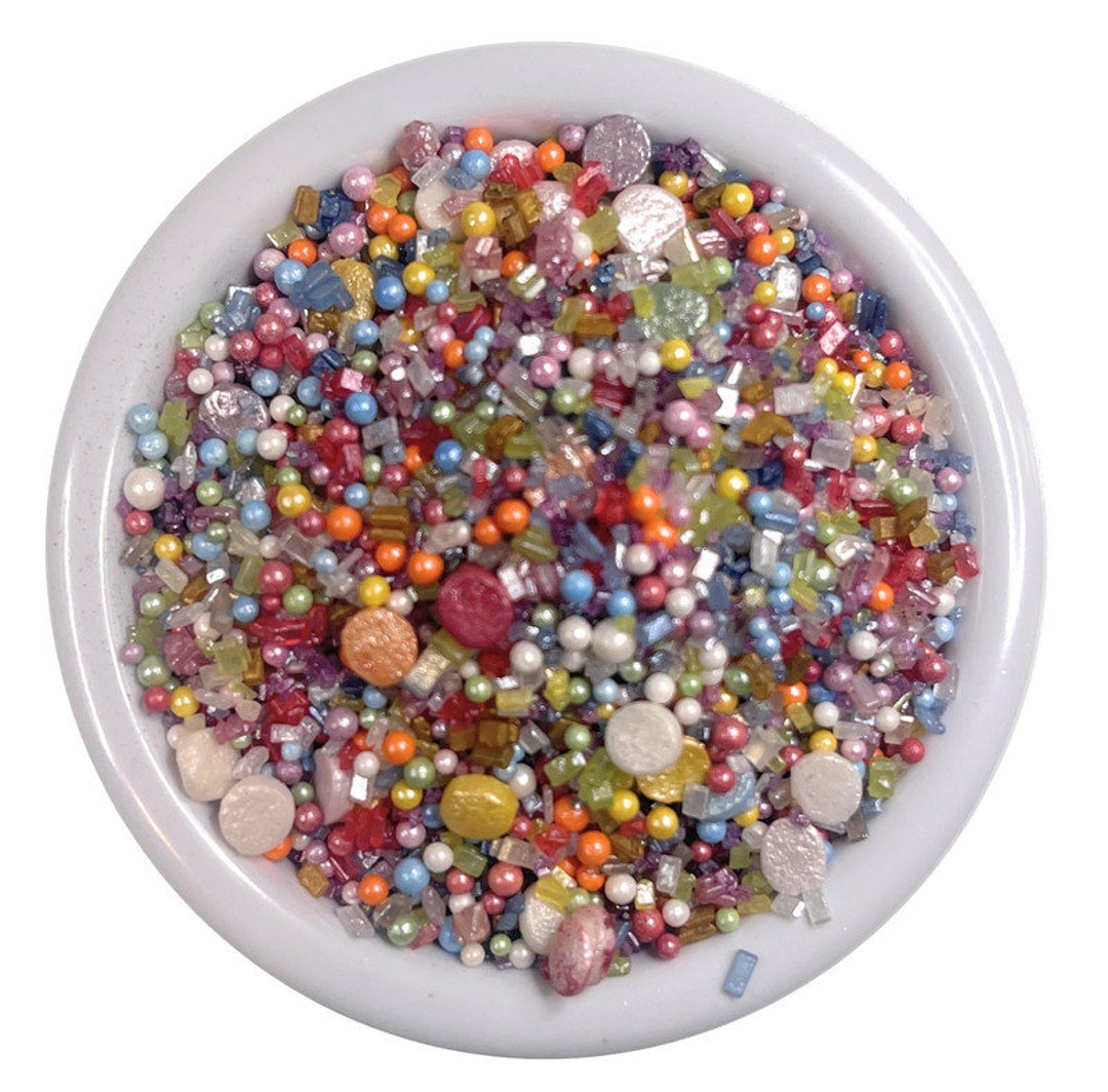 Deluxe Rainbow Sprinkle Mix, Cocktail Sugar, Glass Rim, Edible Sugar ...