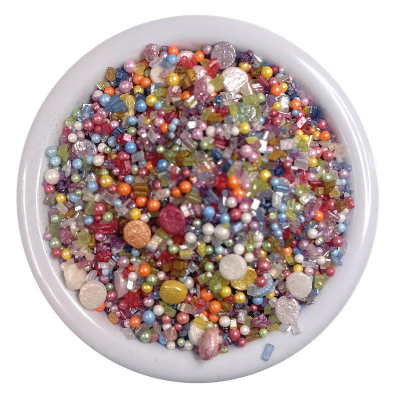 Deluxe Rainbow Sprinkle Mix Cocktail Sugar Glass Rim Edible - Etsy