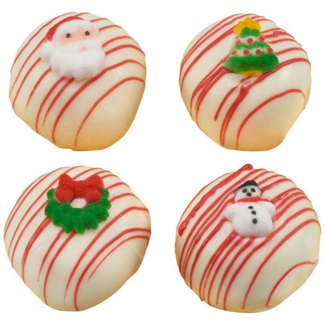 Edible Mini Christmas Sugar Toppers, Stocking, Snowman, Tree, Cake ...