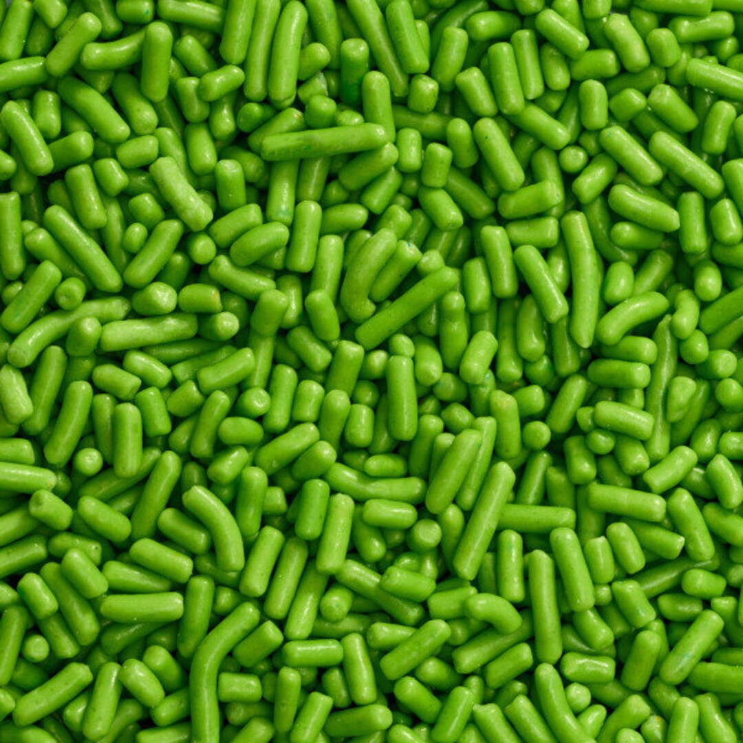Sprinkles - Lime Green Edible Sprinkles, Jimmies, Cake, Cupcake, Donut ...