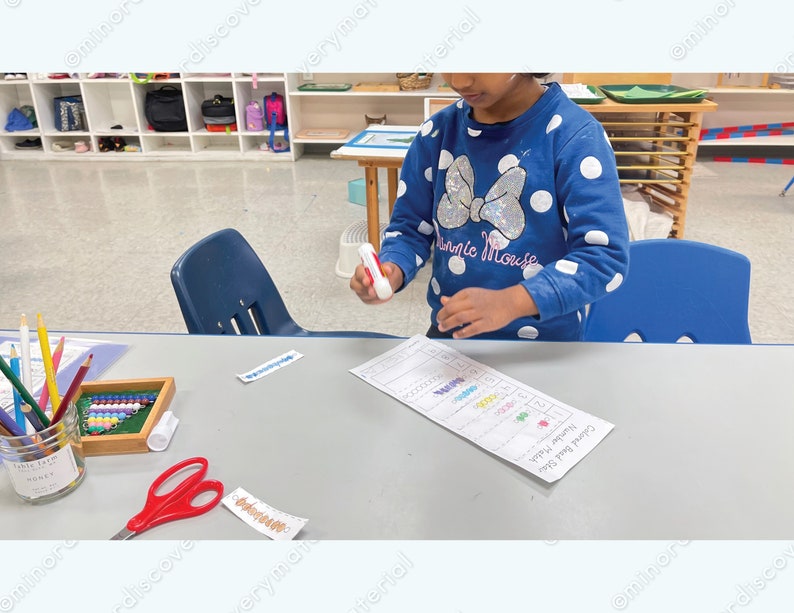 Montessori Short Colored Bead Stair Printable Work Extension - Etsy