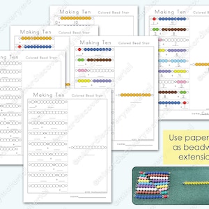 Short Bead Stair- Making 10- Montessori Extension Printable - Etsy