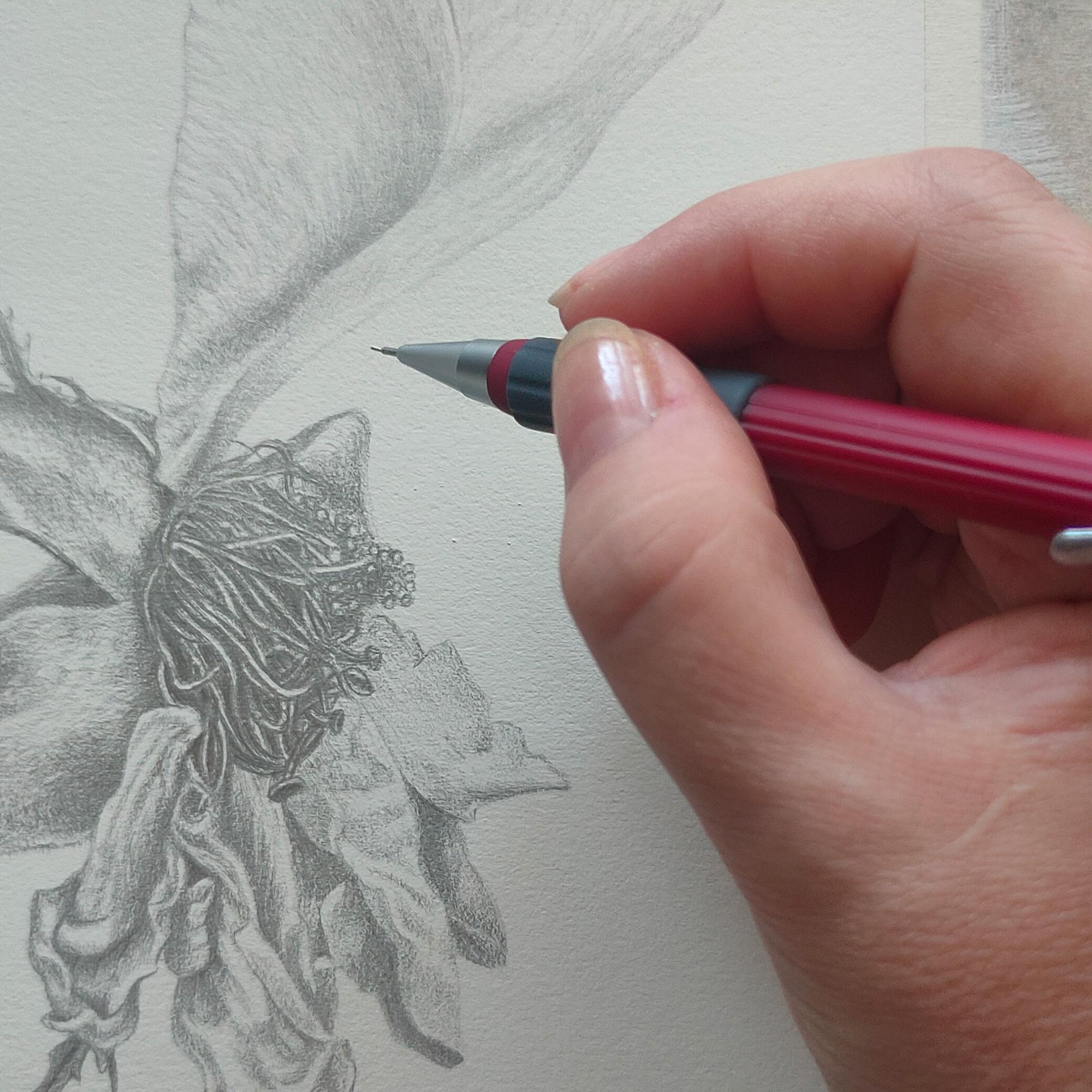 Original Artwork of Silverpoint Drawing, Original Unique Wall Art in ...