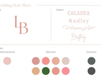 Simple Wedding Style Guide Canva Template | Wedding Planning Vision ...