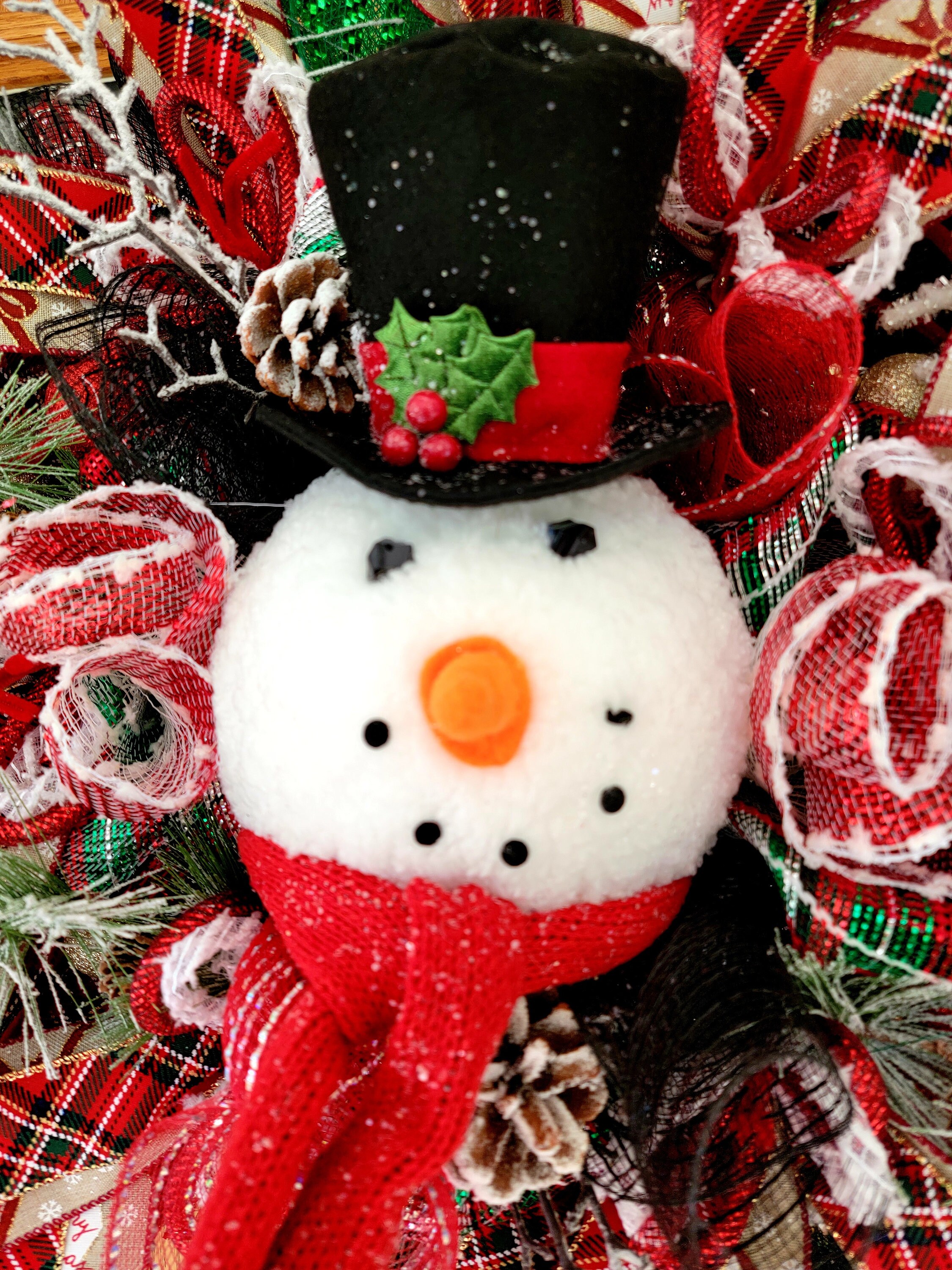 Snowman Wreath Christmas Wreath Wreath Snowman Wreaths - Etsy