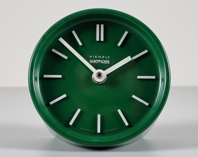 Space Age Design Vintage KIENZLE Boutique Green Plastic Table and Wall Clock Mid-century Modern ...