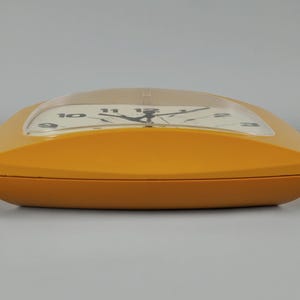 1970s ACEC Orange Wall Clock – Vintage Space-age Plastic Quartz Clock ...