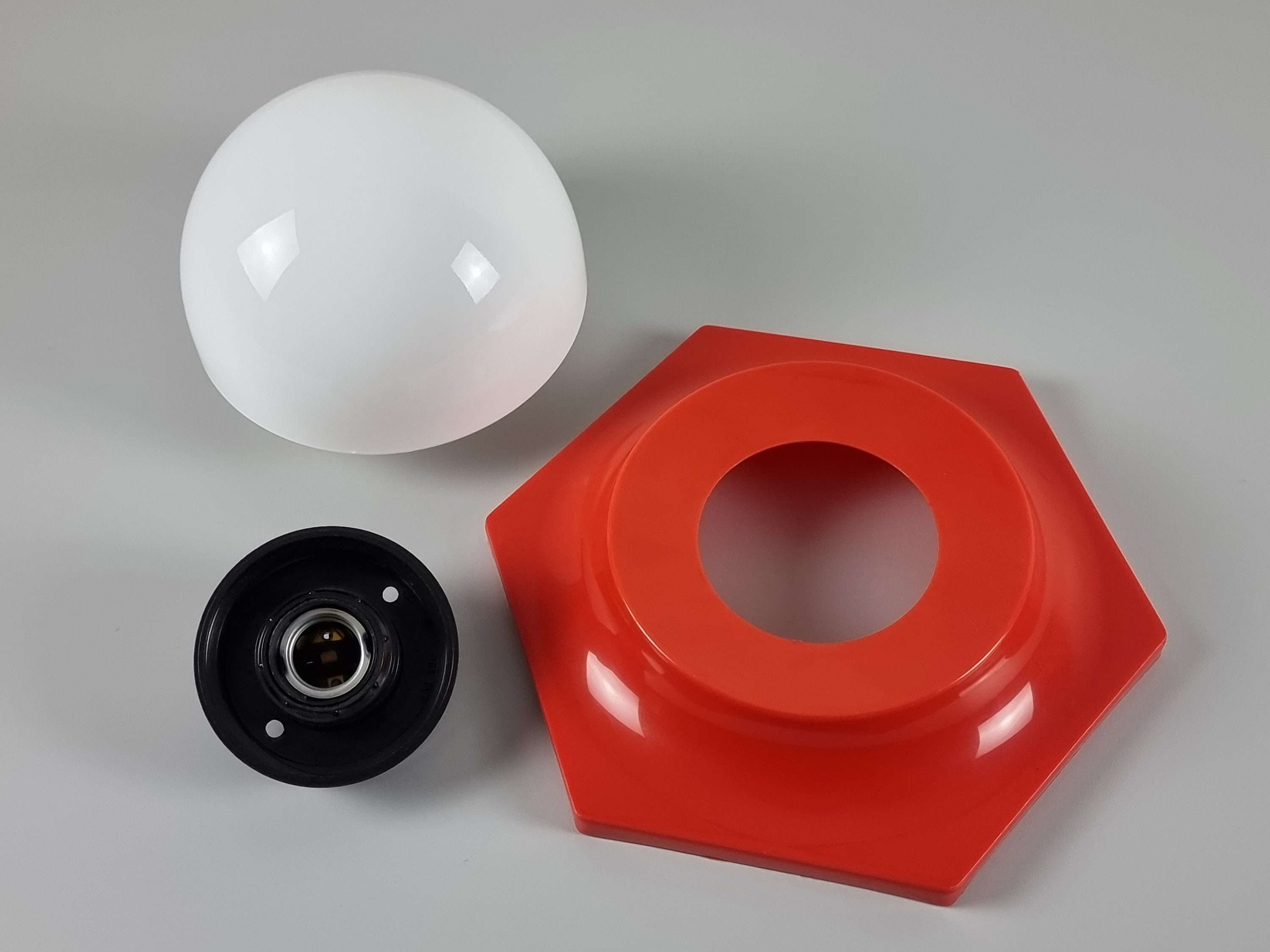 Space Age Design - Vintage 1970s Ceiling And Wall Light Fixture With ...