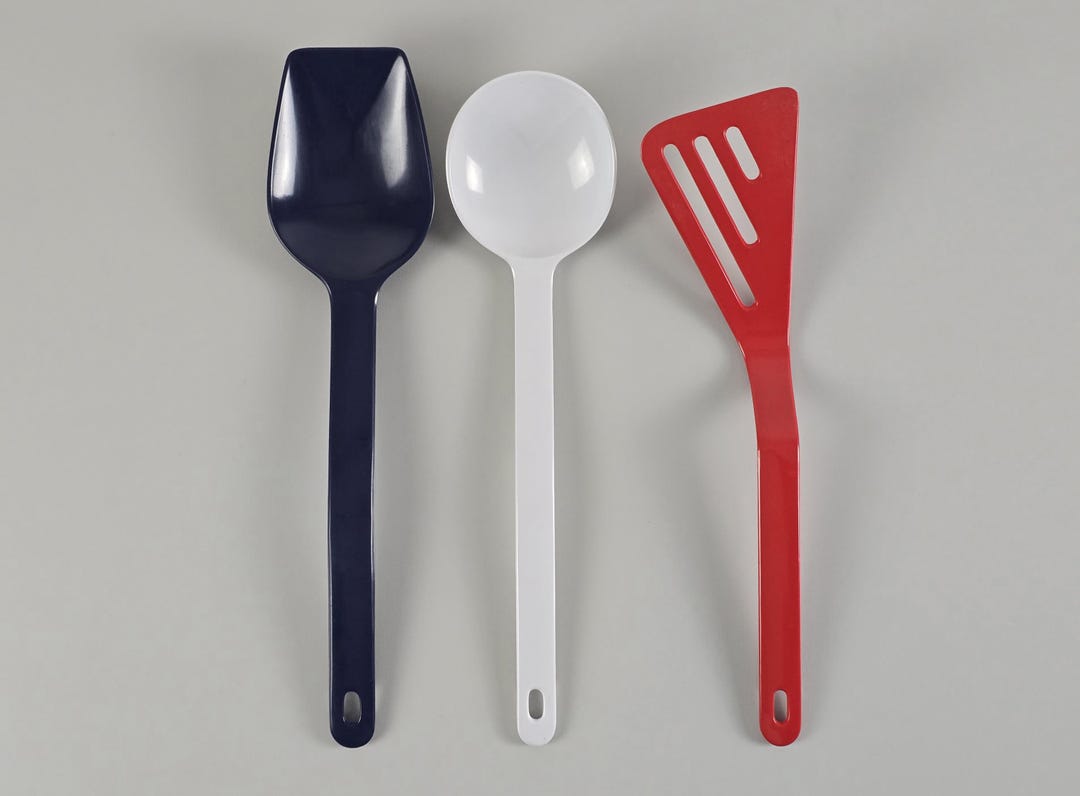 Space Age Design - Vintage Set of 3 ROSTI Melamine Serving Spoons ...