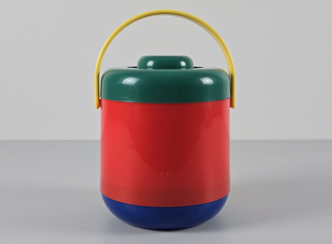 Postmodern Design Vintage Plastic Lunch Container, Thermos Flask for ...